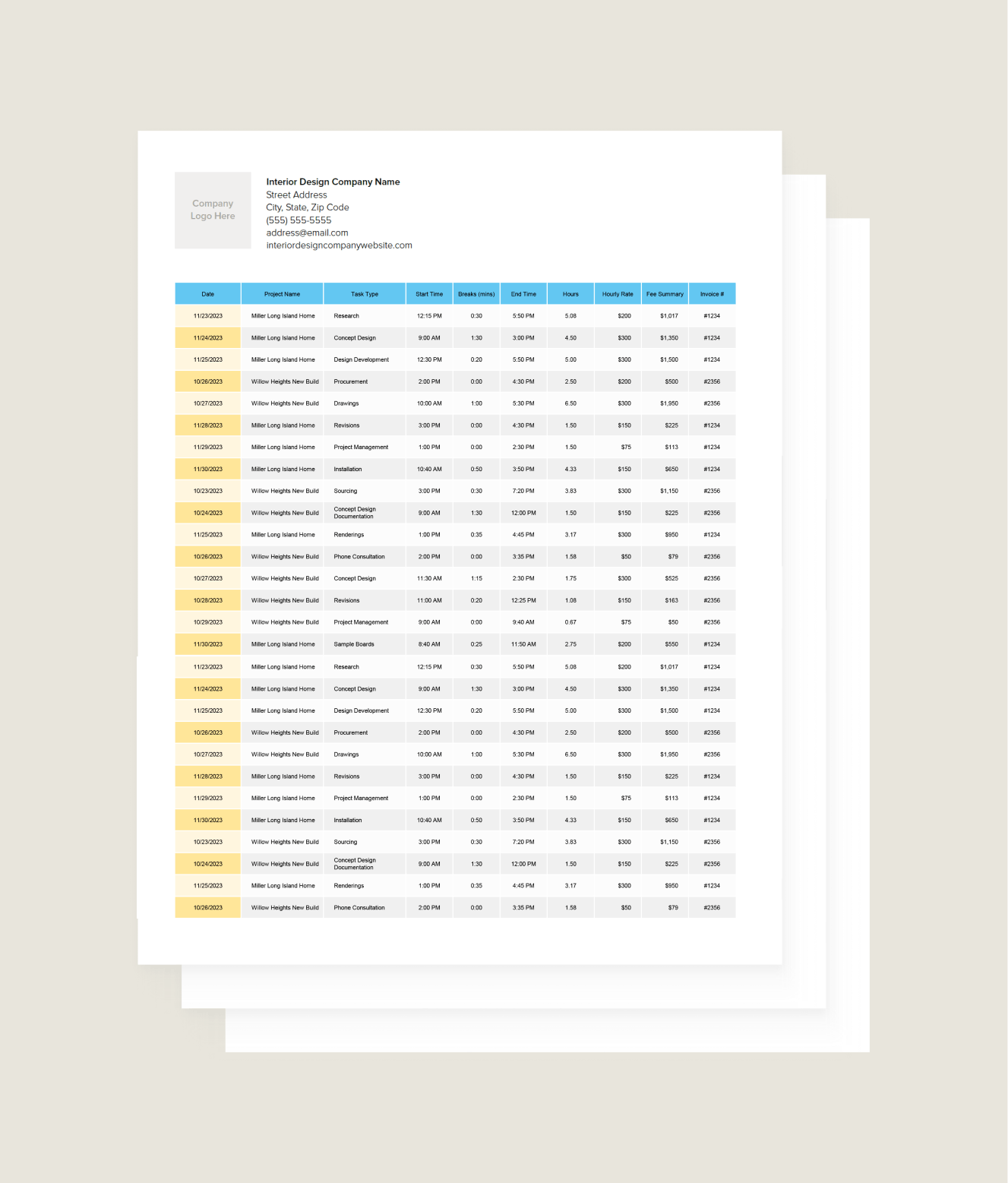 Tracking Interior Design Time & Expenses + FREE Template | Houzz Pro